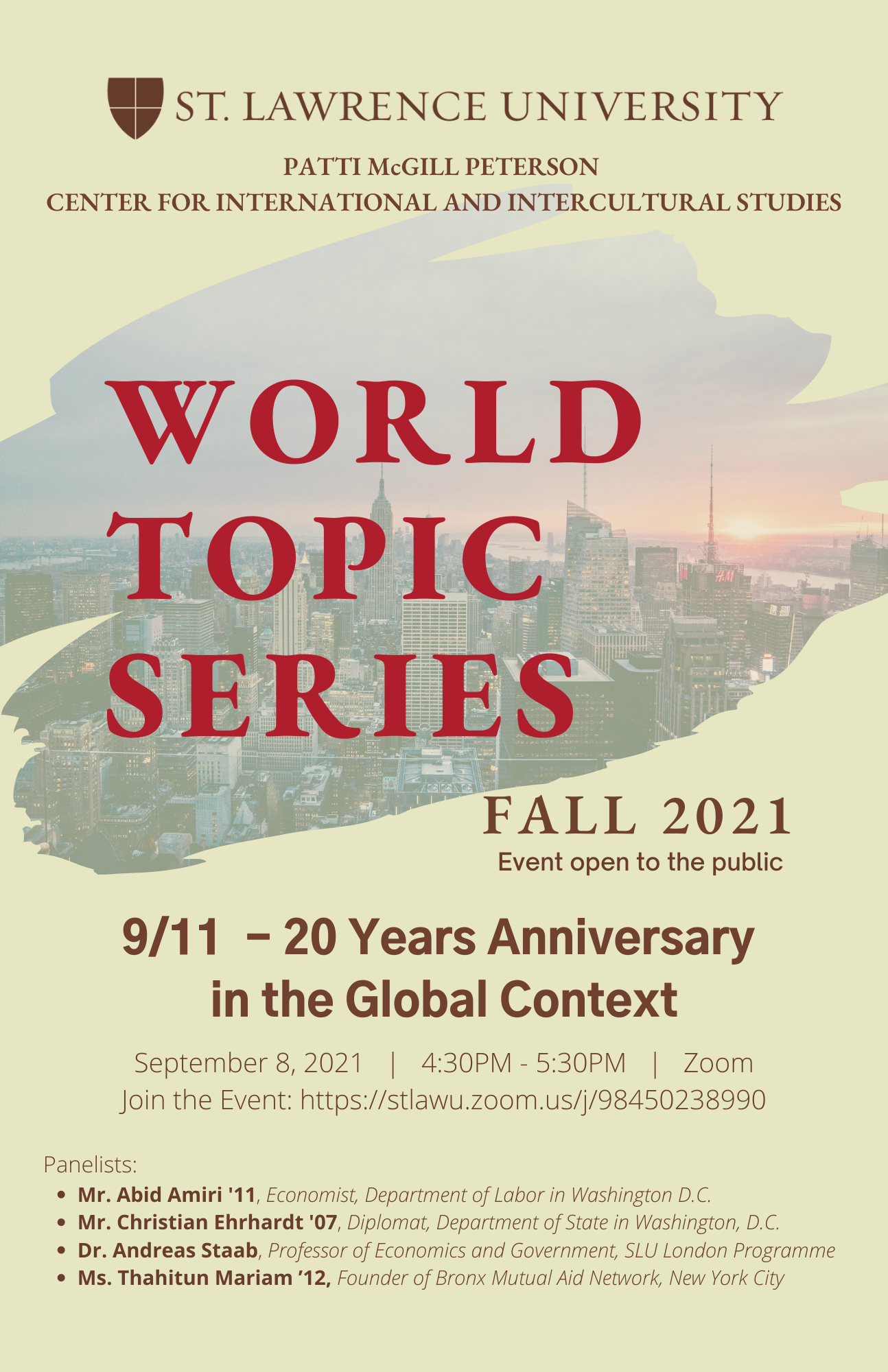 9/11 - 20 Years Anniversary in the Global Community (CIIS World Topic ...