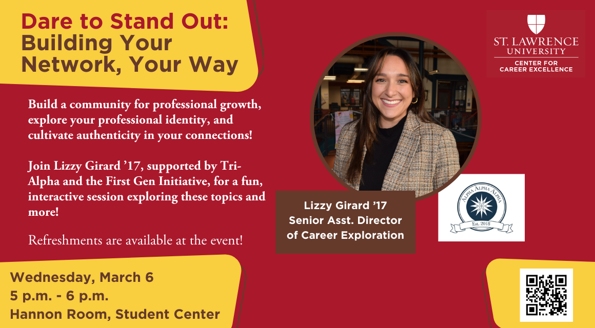 Dare to Stand Out: Building Your Network, Your Way | St. Lawrence ...